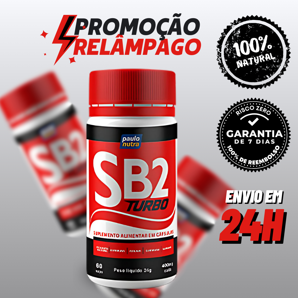SB2 Turbo - 1 Pote | Emagrecedor Natural + BRINDE (60 Caps por pote ...