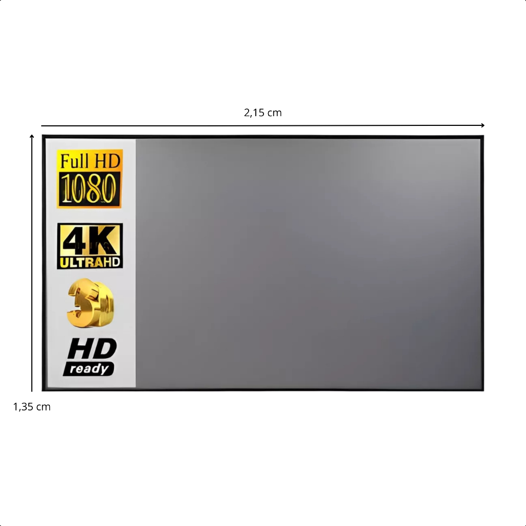 Tela Reflexiva Para Projetor 16:10 100 Polegadas Salange Cor Cinza ...