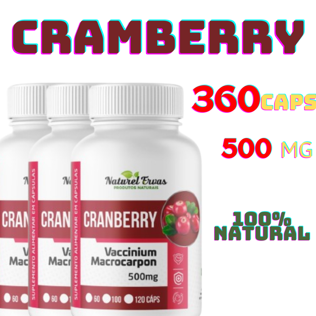 Cranberry 500mg 120 caps Naturel Ervas | Shopee Brasil