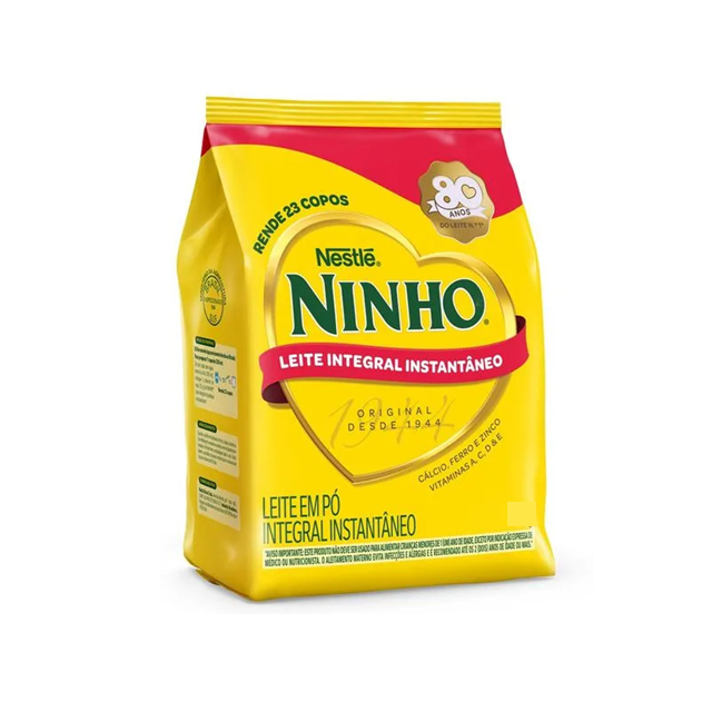 Leite em Pó Ninho Integral Instantâneo Saco 350G Nestlé un | Shopee Brasil