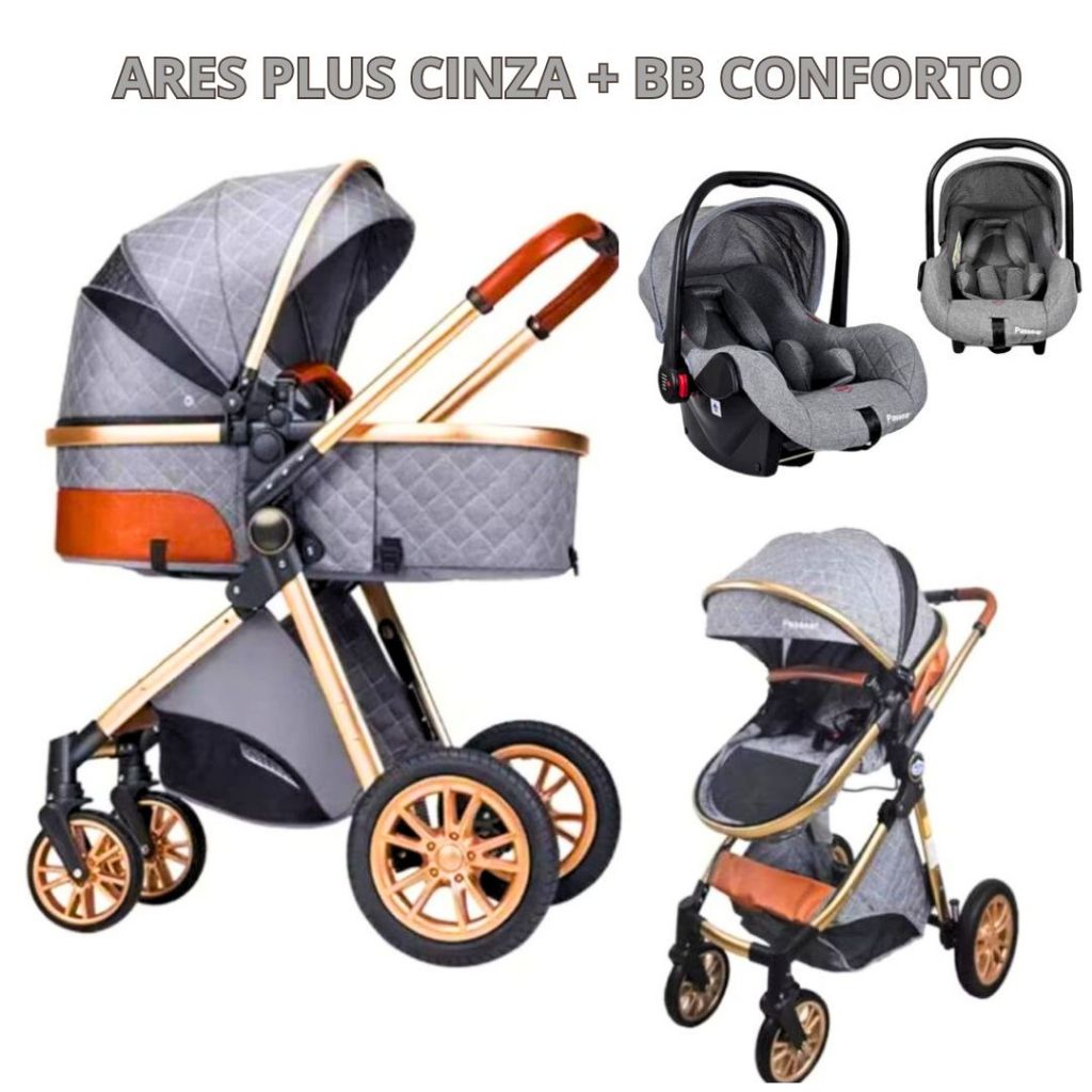CARRINHO DE BEBE EUROPEU + BEBÊ CONFORTO LUXO - CARRINHO 3 EM 1 AVULSO ...