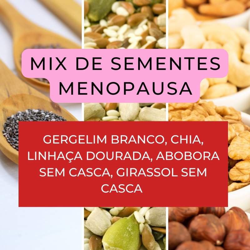 Mix de sementes 100g de cada (500g pacote total) - gergelim branco ...