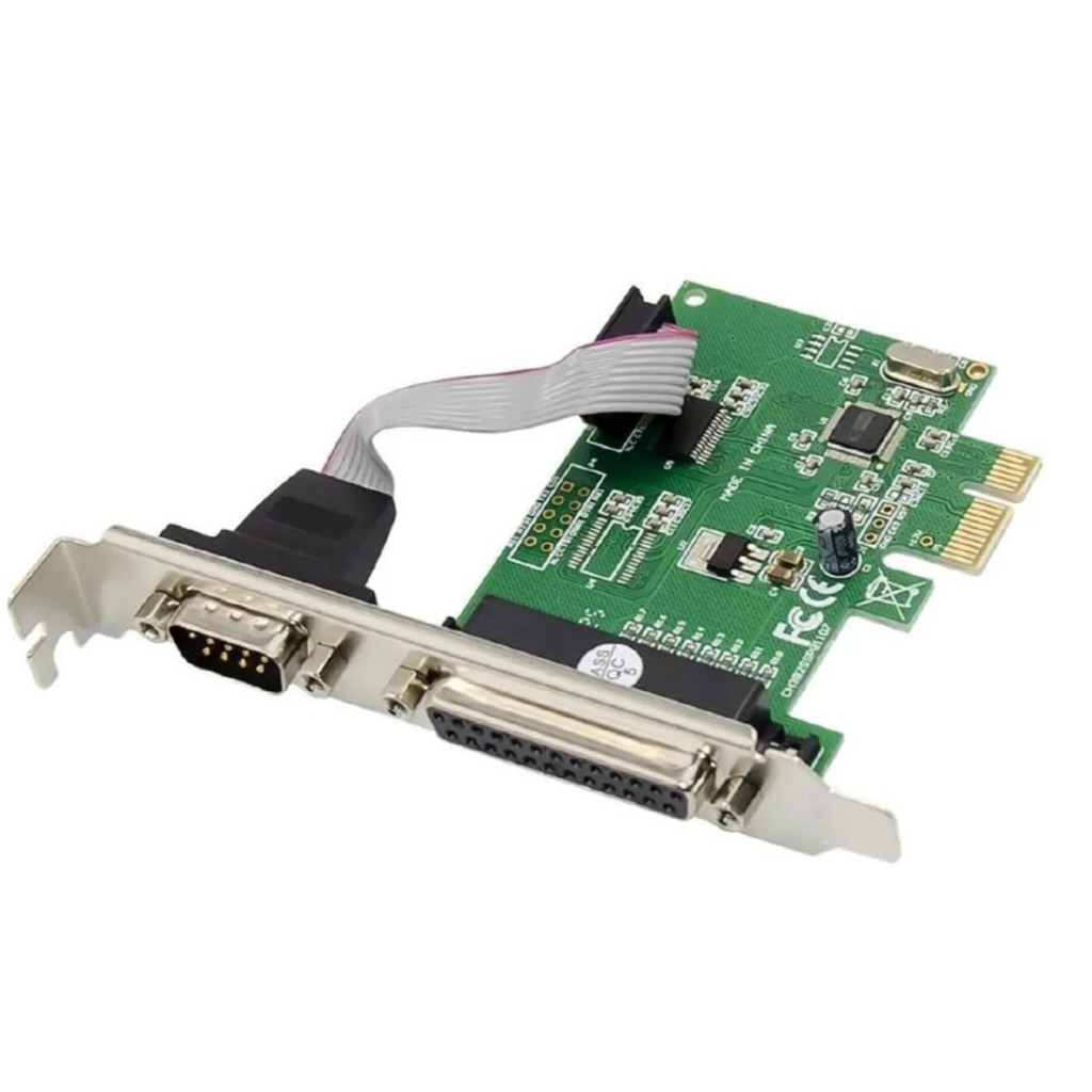 Placa Pci Express Com 1 Serial + 1 Paralela Db9 Rs232 KP-PL910 | Shopee ...