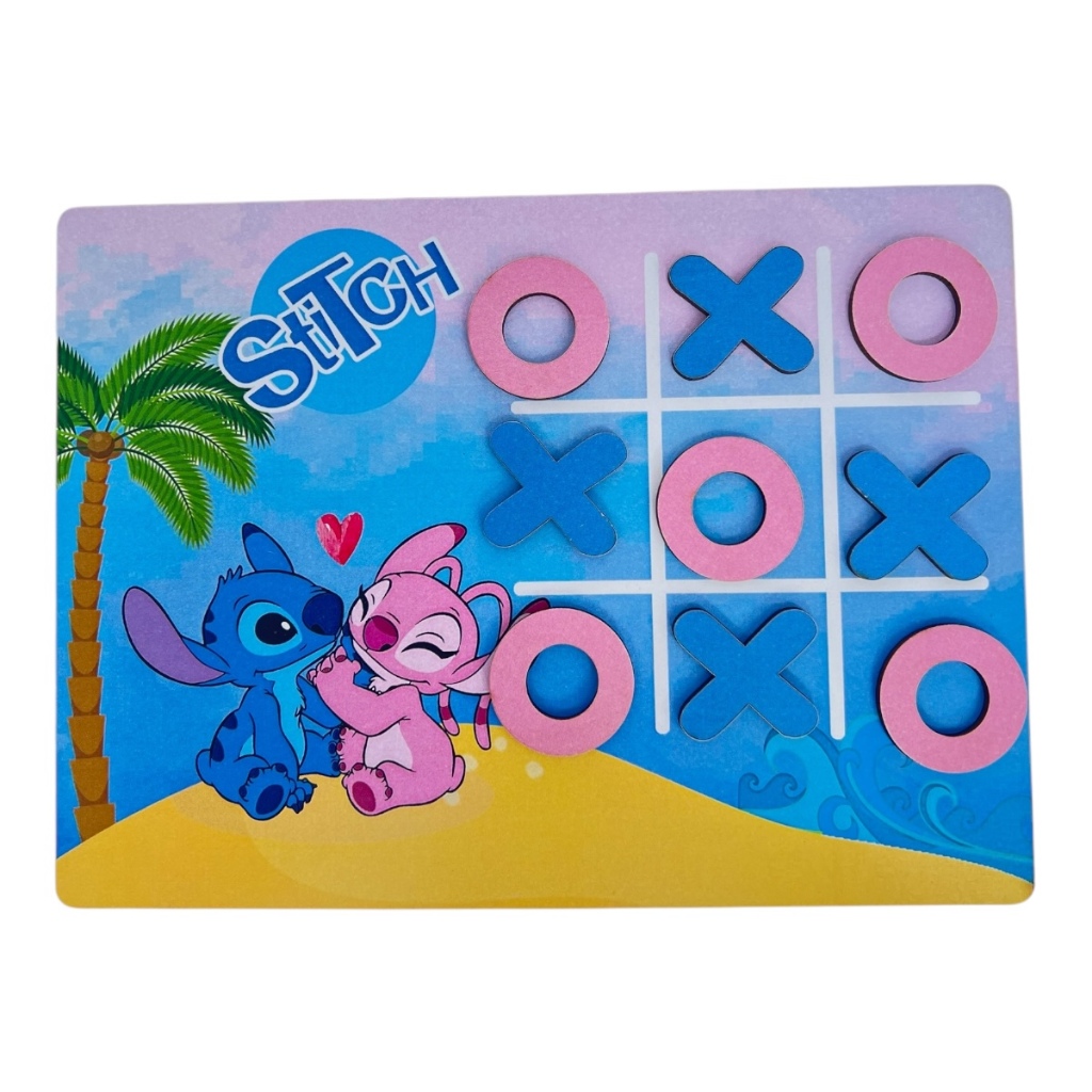 10 Jogo da Velha Lembrancinha StiTch e Angel Praia 14x18cm Infantil de ...