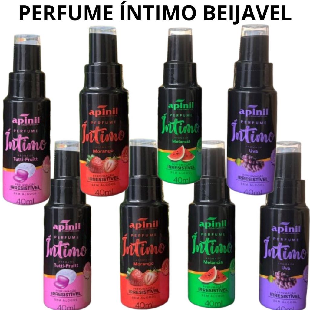 Perfume Íntimo Beijável Apinil Kit com 8 unidades | Shopee Brasil