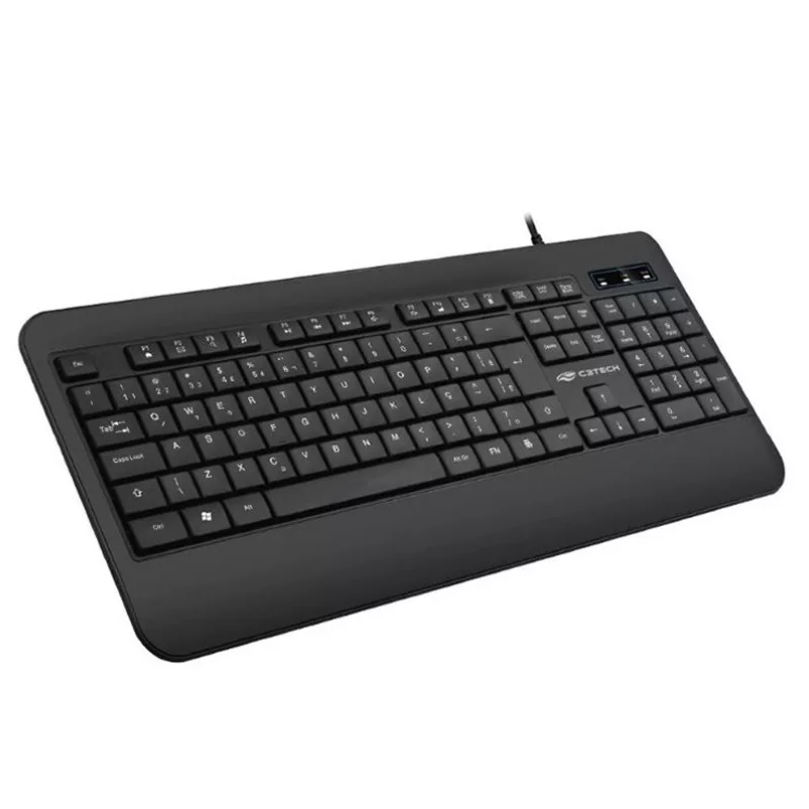 Teclado Multimidia Com Fio Usb Kb-m100bk Preto C3tech Idioma Português ...
