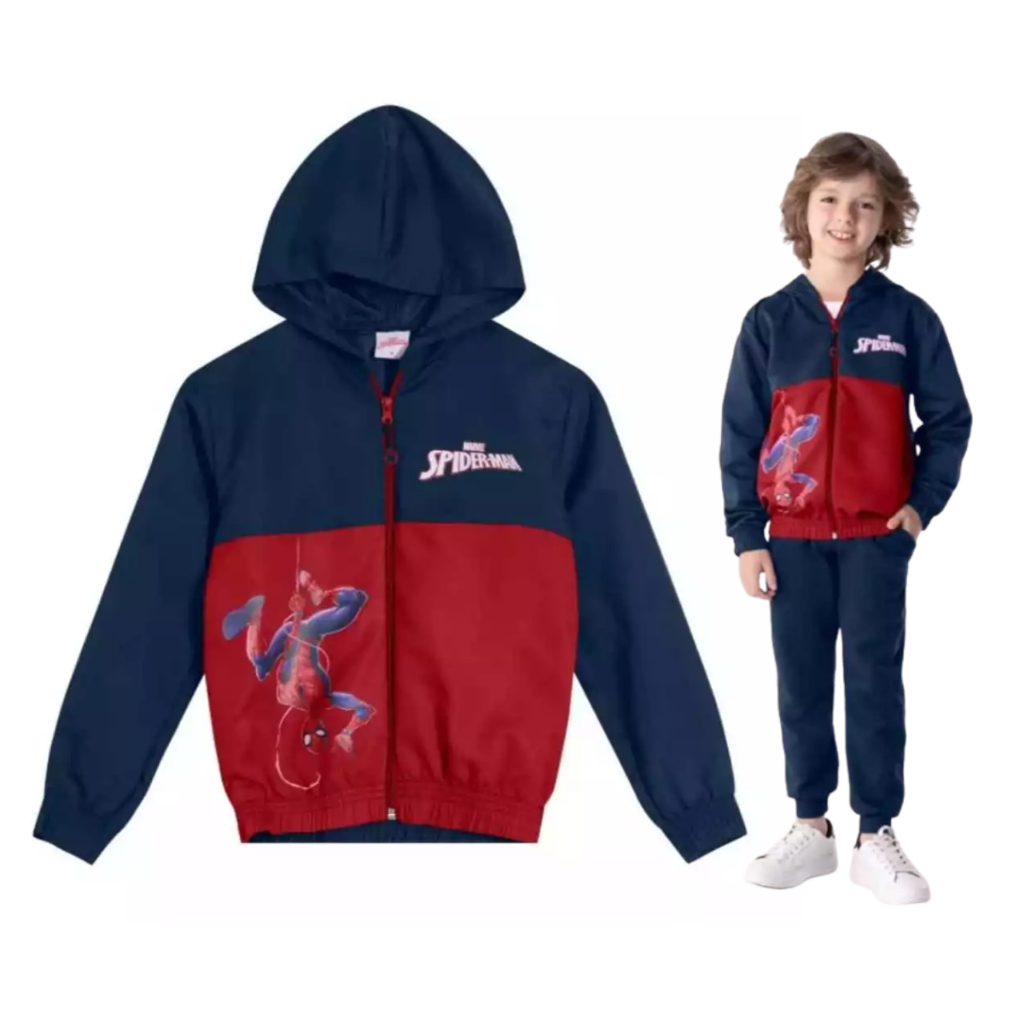 Jaqueta Infantil MIcrofibra Masculina Homem Aranha Brandili Tam 6 ...
