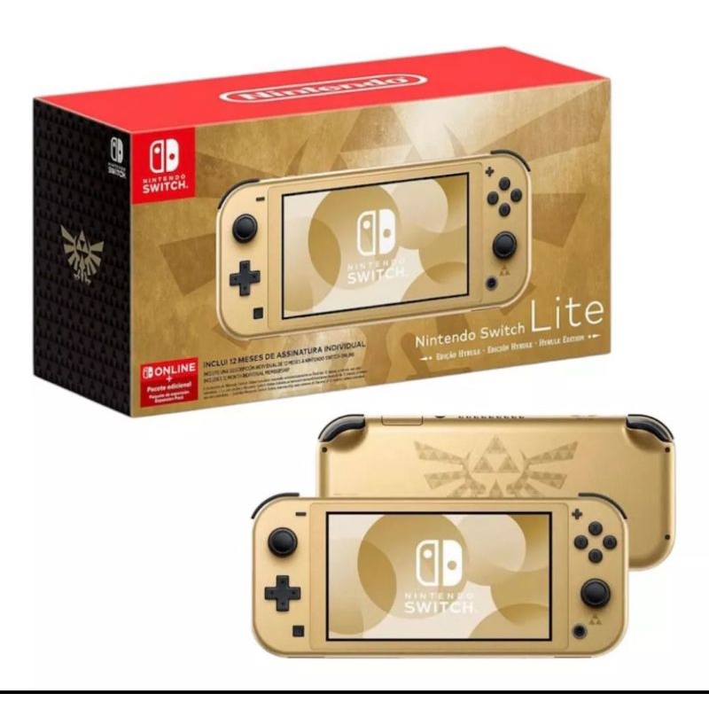 Console Nintendo Switch Lite Hyrule Edition 32GB US - Dourado | Shopee ...