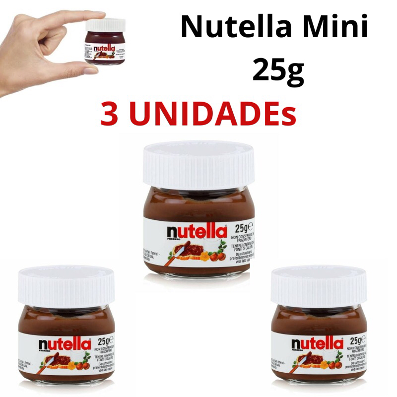 kit 3 Nutella Baby 25g Mini Nutella Nutelinha 25g Chocolate pequeno ...