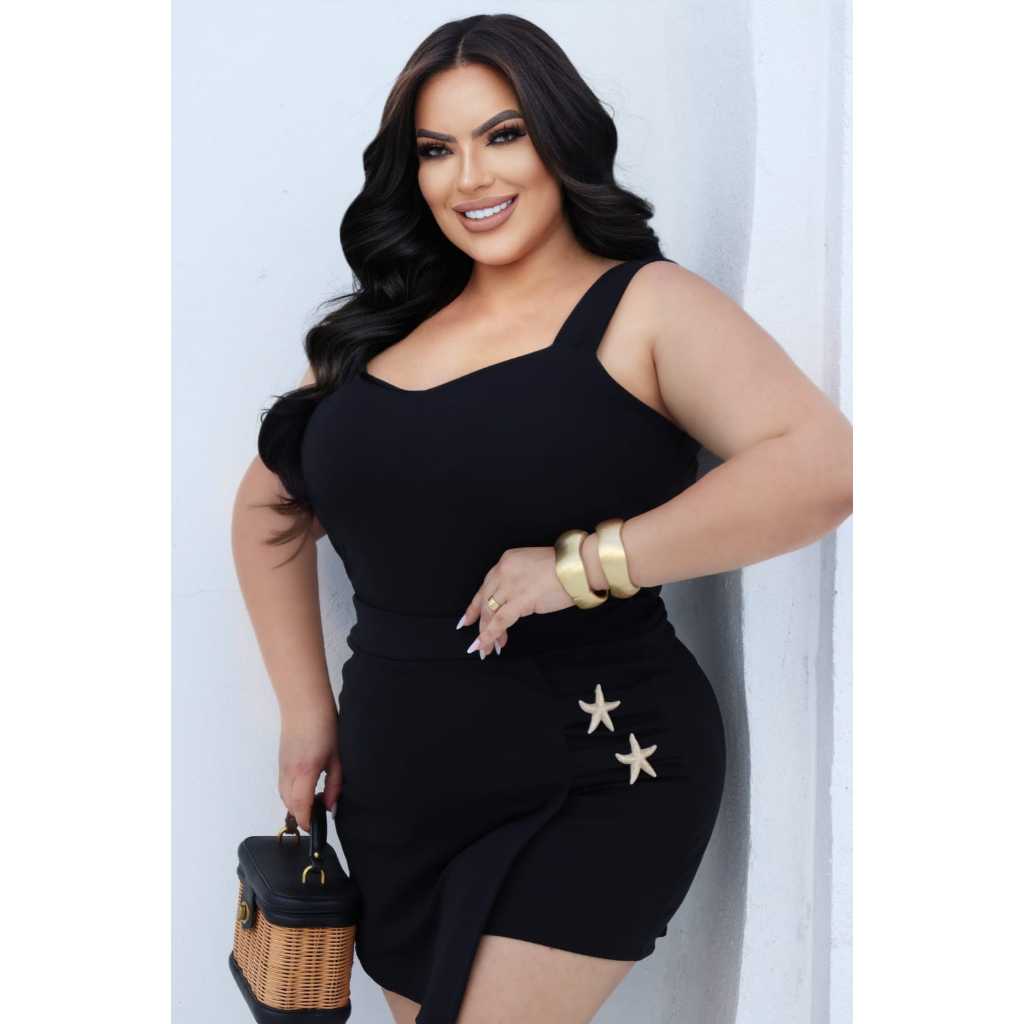 Conjunto gg plus size short saia modinha | Shopee Brasil