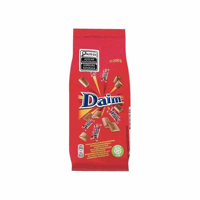Mini Bombons Daim Chocolate ao Leite com Caramelo Crocante 200g ...
