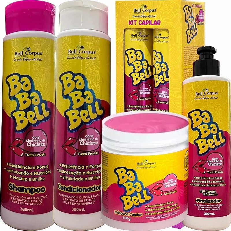 Kit Capilar Bababell TUTTI FRUTTI Bell Corpus com 4 Itens - Shampoo ...