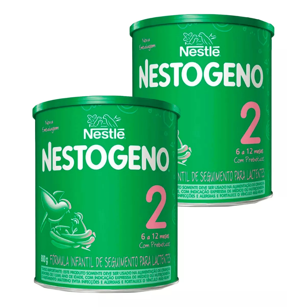 Fórmula Infantil Nestogeno 2 / 6-12 Meses Kit C/2 De 800g Cada | Shopee ...