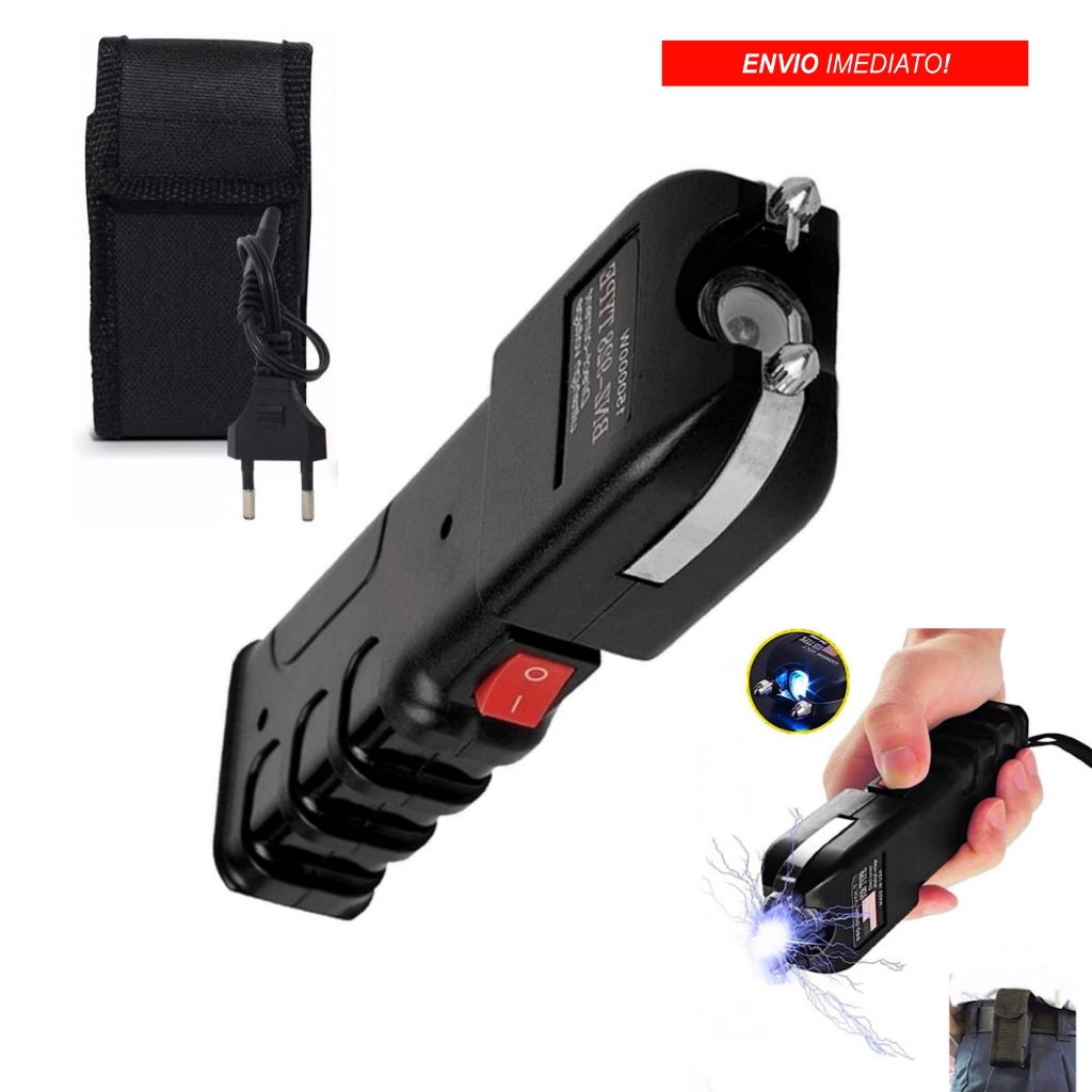 Taser Defesas Pessoal Choques com Laterna LED Táticas Original - Mega ...