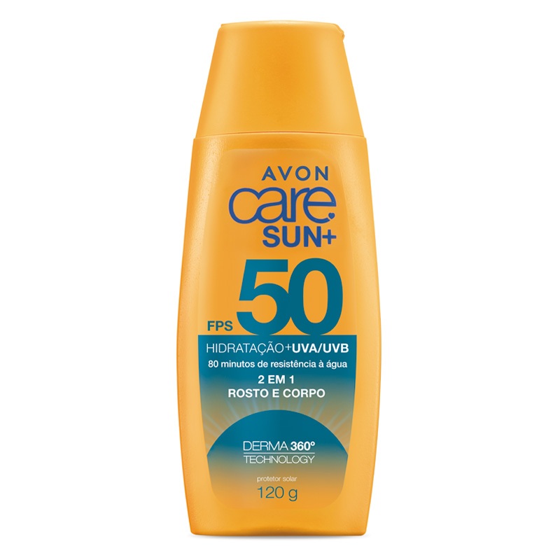 Protetor Solar Rosto e Corpo FPS 50 Avon Care Sun+ 120 g | Shopee Brasil
