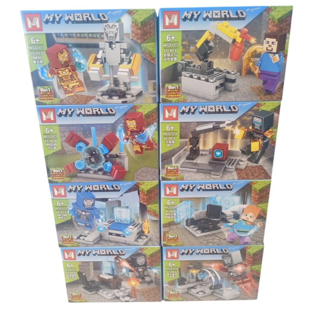 Blocos para montagem Minecraft My Word Até 379 Peças | Shopee Brasil