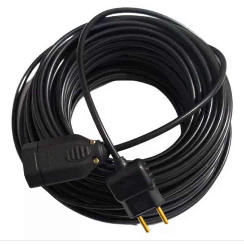 EXTENSÃO PROLONGADOR CABO PP 2X2.5MM 30 METROS BIVOLT PLUG 2P 10A E FÊMEA 3P 20A . | Shopee Brasil