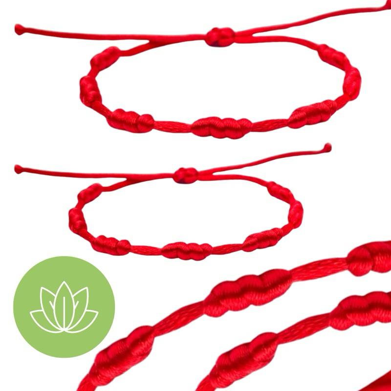 Pulseira Kabbalah Original 7 Nós Vermelha - Cabala Contra Mal Olhado ...