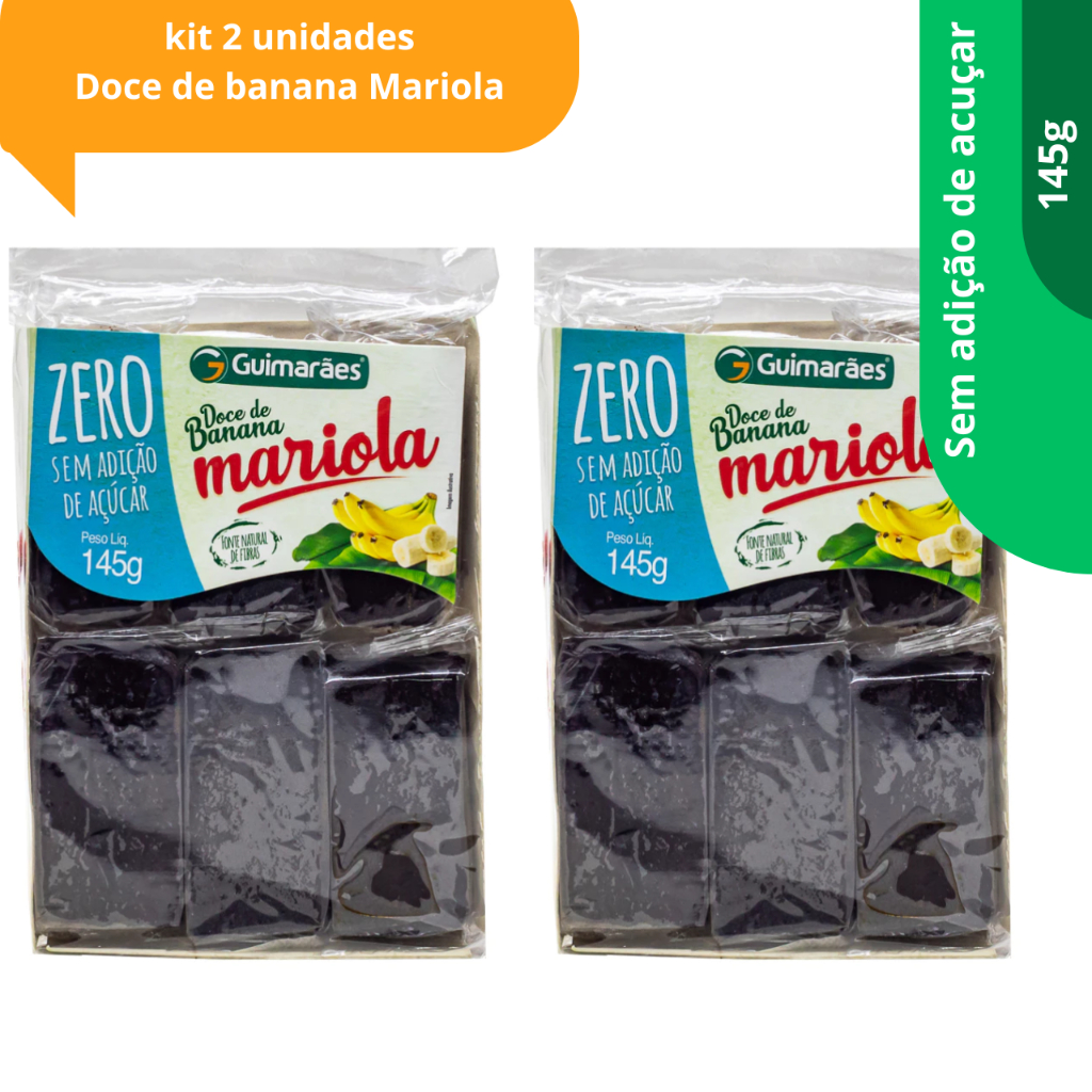 Kit 2 unid - Doce de Banana Zero Açúcar - Mariola Guimarães 145g ...