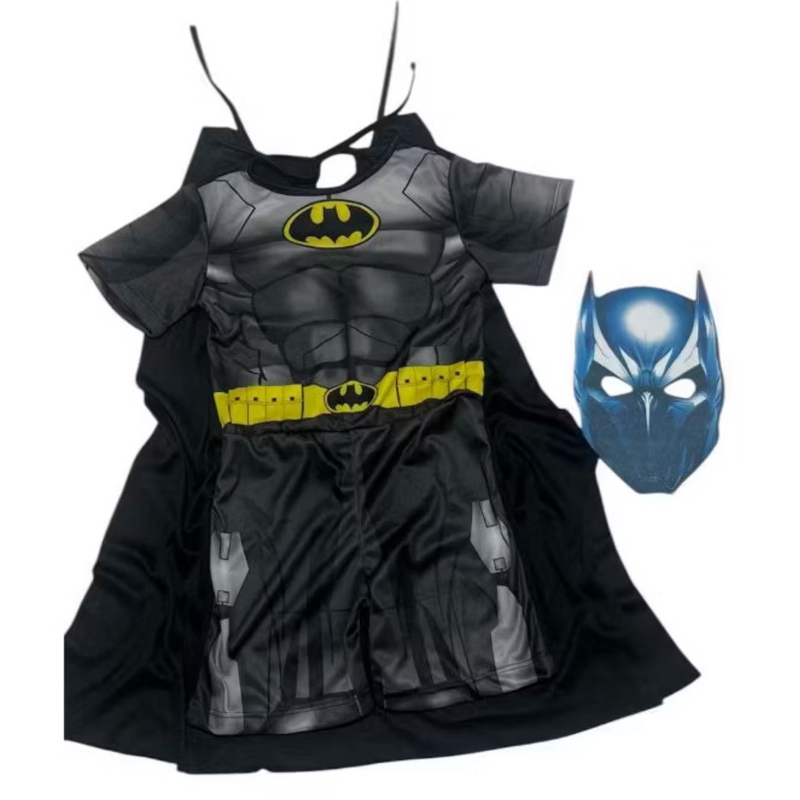 Fantasia Infantil Batman Roupa Aniversario Mascara 3D Realista Um par ...