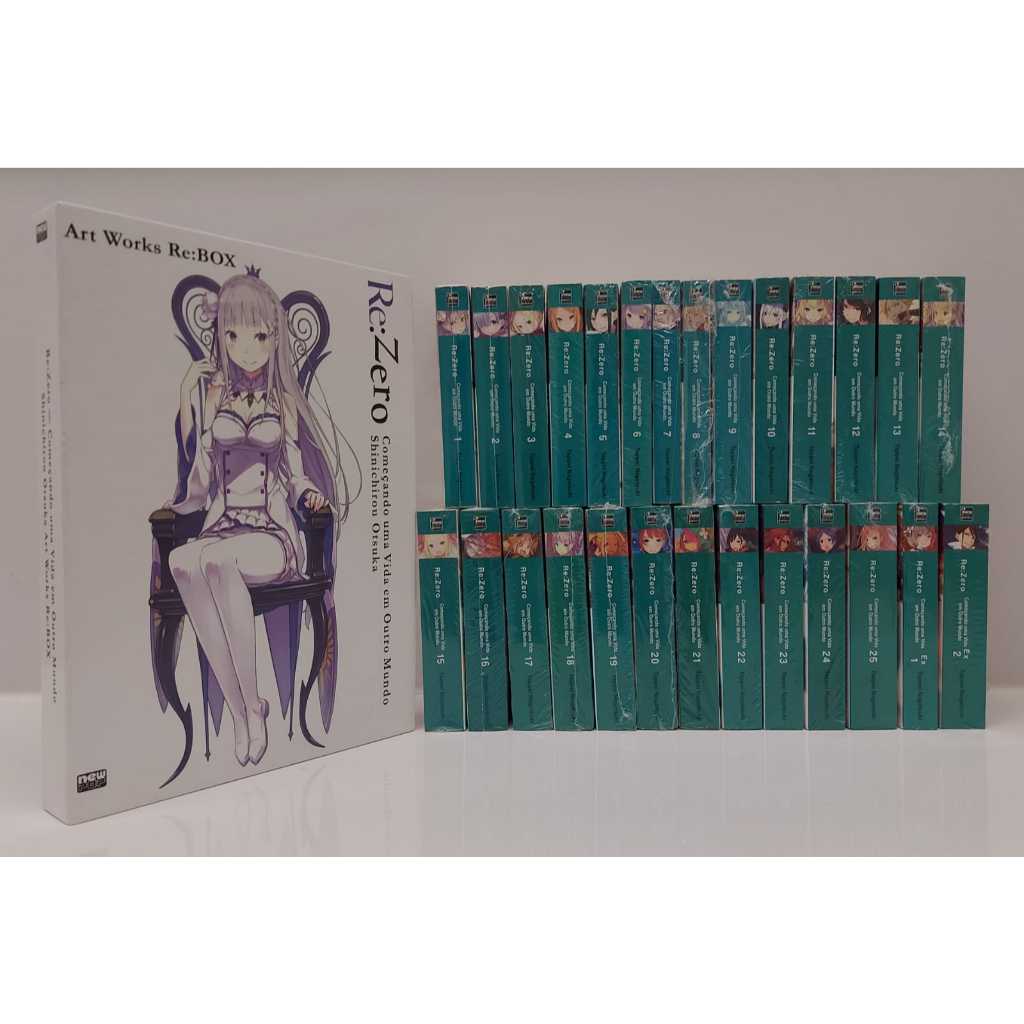 Re:Zero vols 1 a 25 + Artbook + 2 novels extras + Re:Zero Ex vols 1 e 2 ...