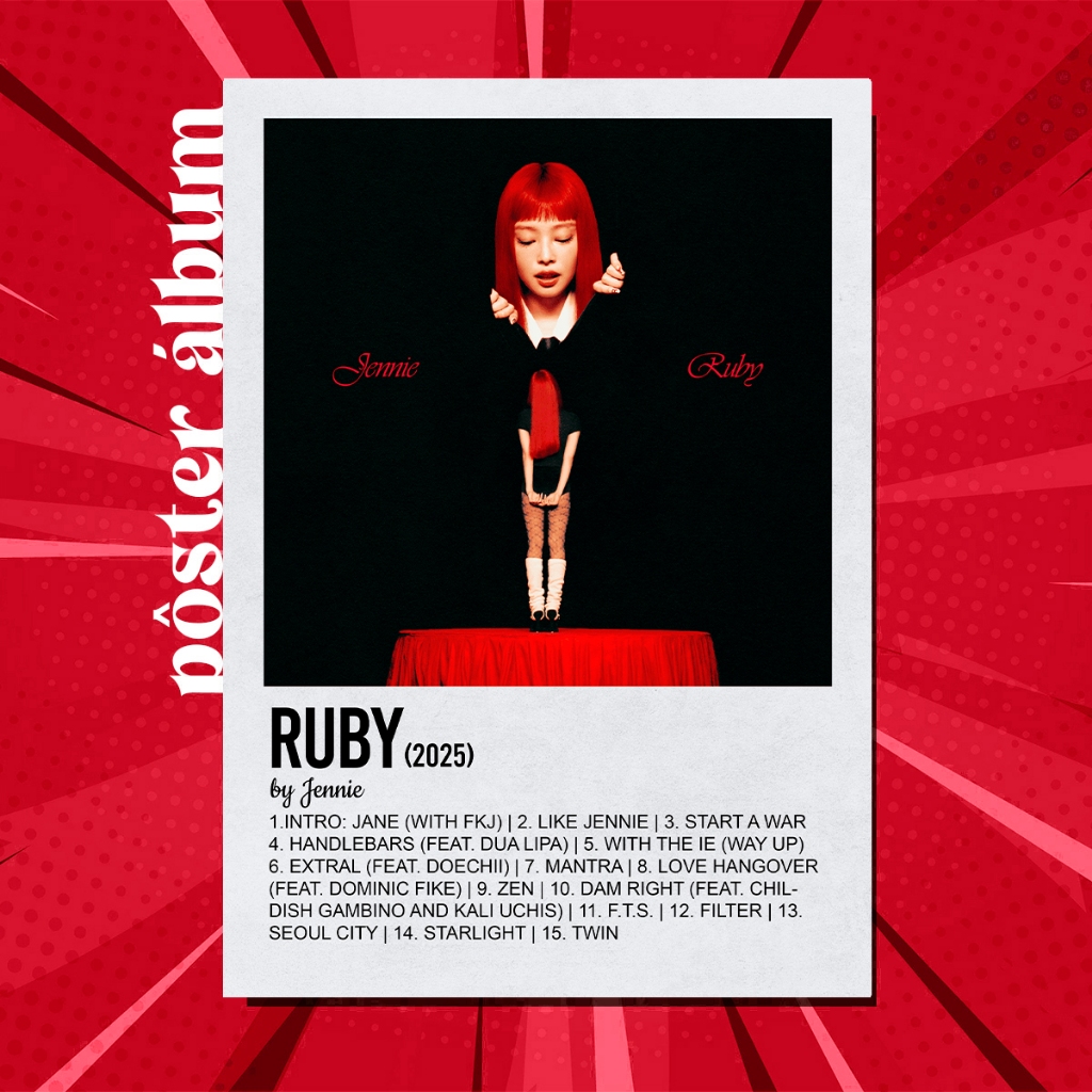 Pôster Álbum Ruby - Jennie | Shopee Brasil