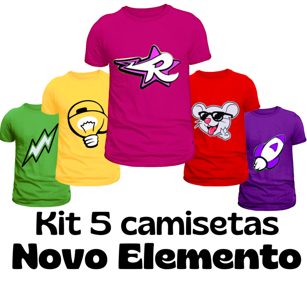 Kit 5 Camisetas Infantil dos Rosas Emilly Vick Novos Elementos Katlen ...