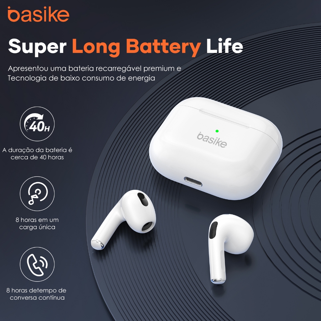 INOVA Basike fone bluetooth sem fio 2025 Novo Bluetooth 5.4 Compativel iOS e Android | Shopee Brasil