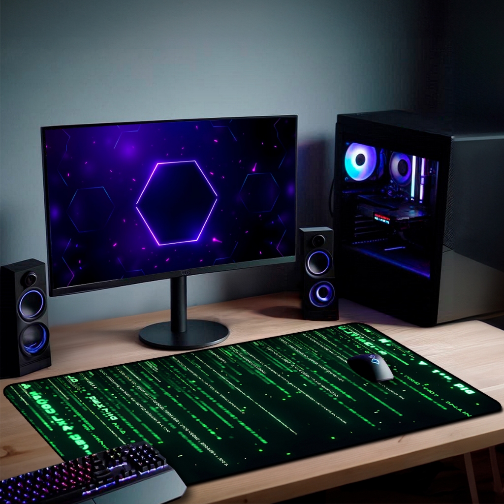 Mouse Pad Gamer Cyber Antiderrapante Grande 70x35 80x35 90x40 90x50 cm ...