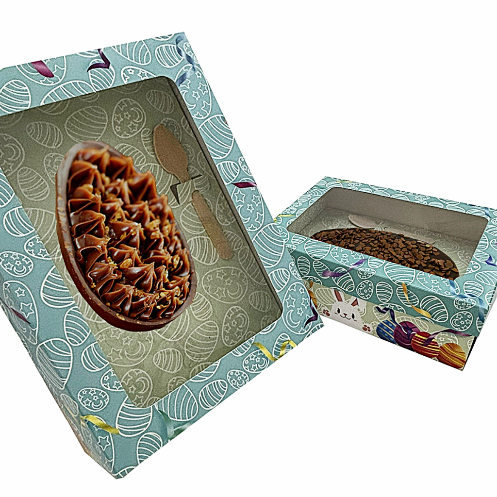 EMBALAGEM CAIXA PARA OVO DE COLHER 250g / 350g / 500g OVO DE PÁSCOA ...