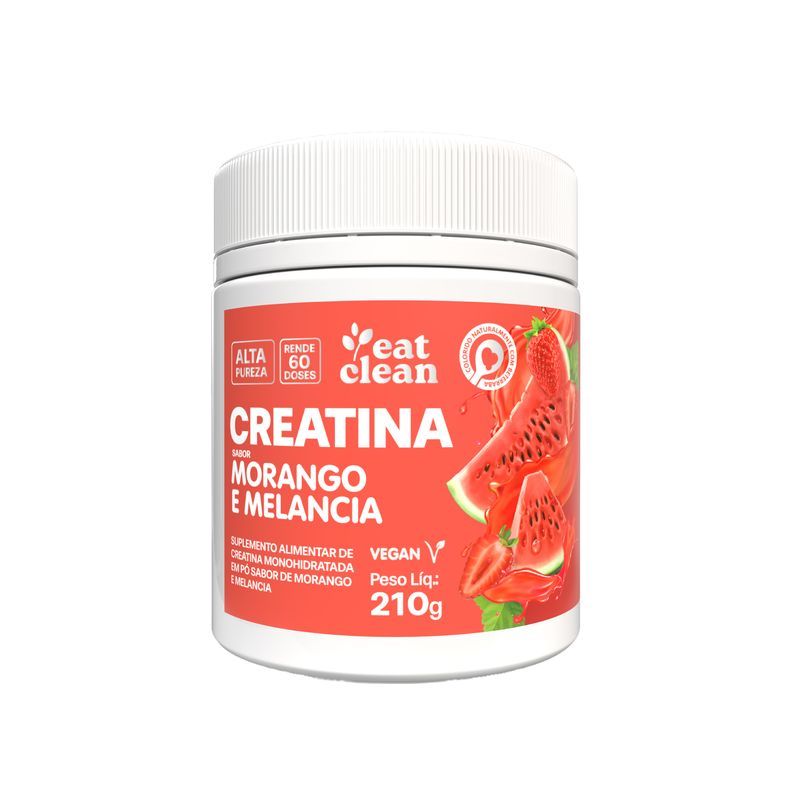 Creatina Monohidratada 100% Pura Vegana com Sabor 210g Eat Clean ...