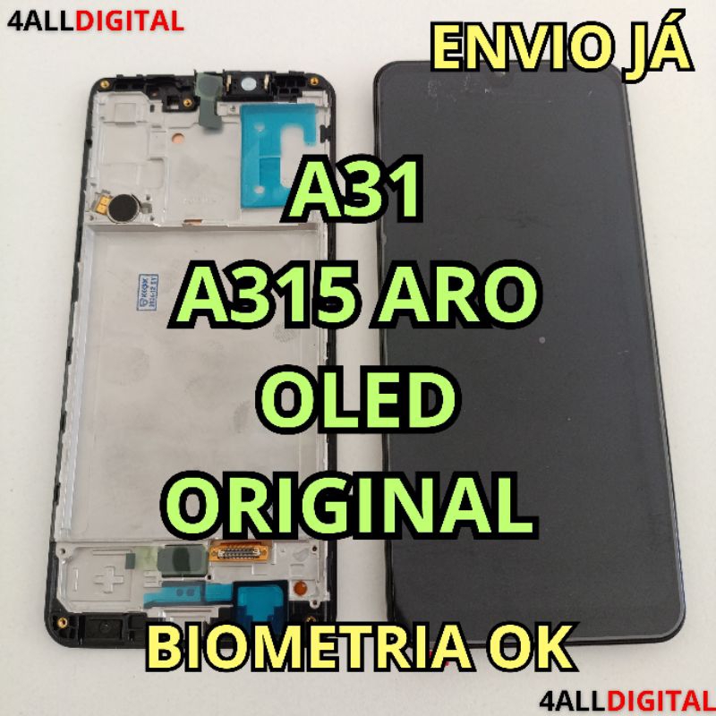Tela Frontal Samsung A31 C/Aro A315 SM-A315g Original Oled Pega Biometria | Shopee Brasil