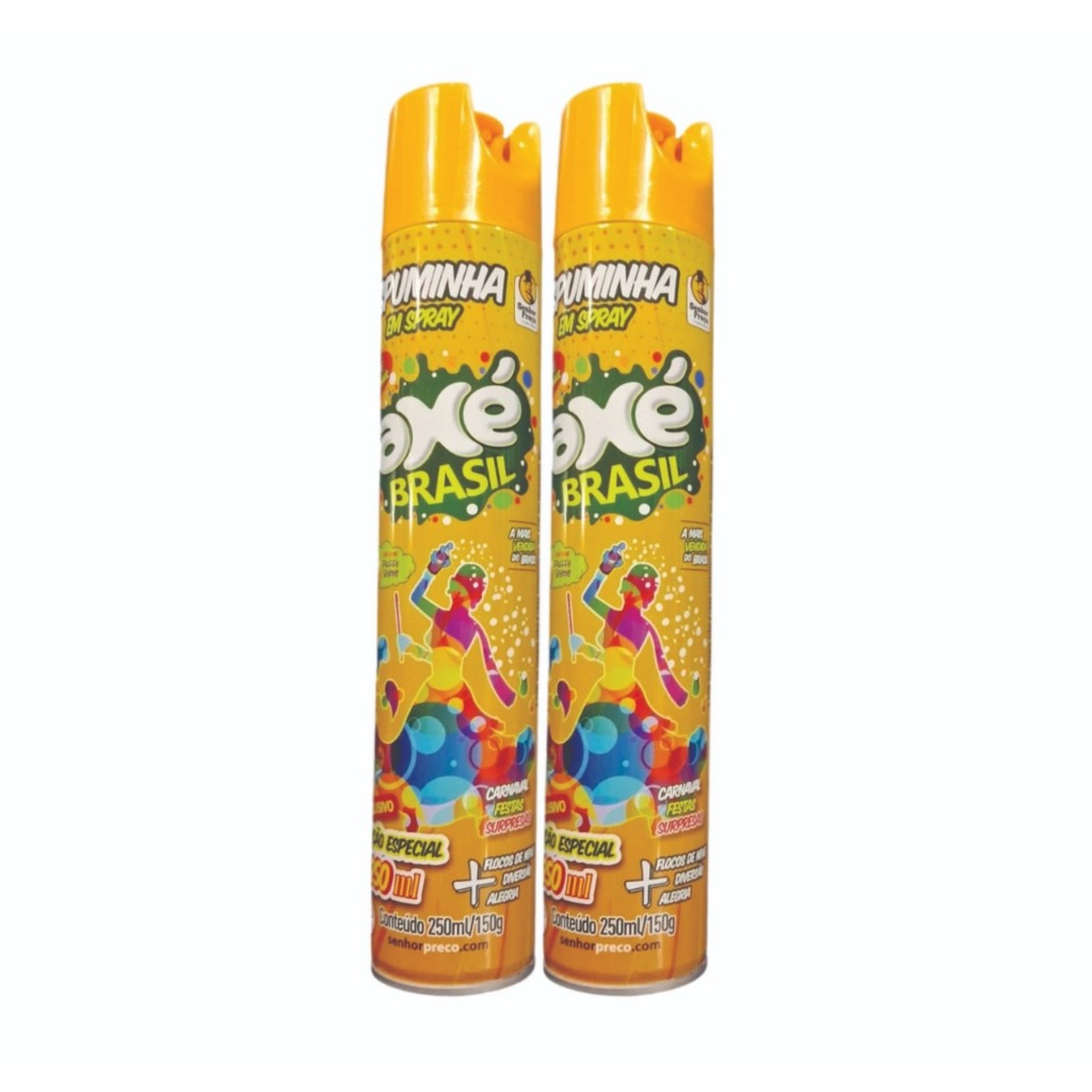 Kit 2 Espuma De Carnaval Em Spray Neve Artificial 250ml | Shopee Brasil