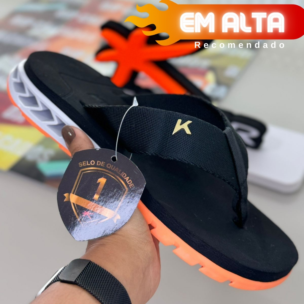 Chinelo KNNR Masculino Confortável e Estiloso Alta Qualidade Envio ...