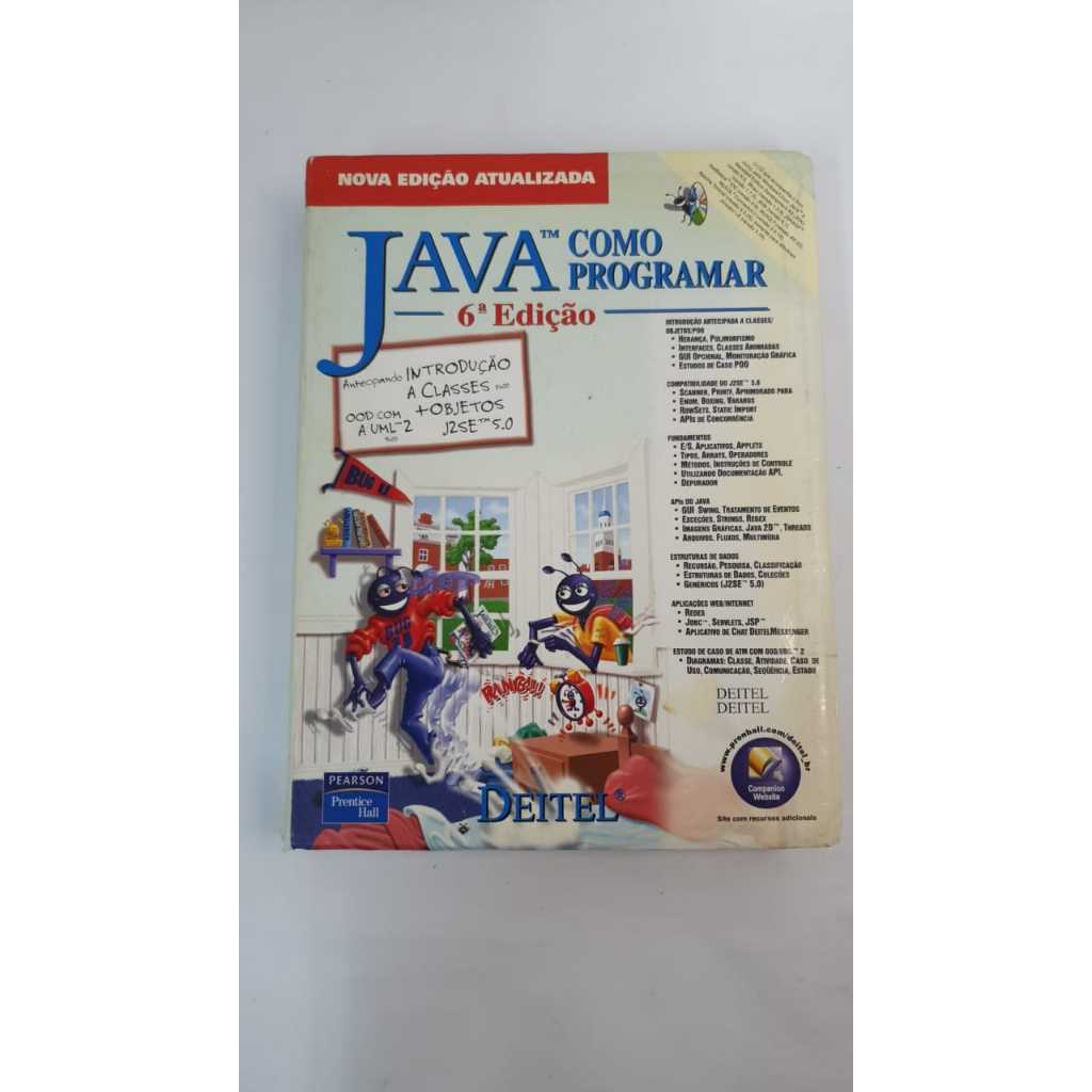 Livro Java Como Programar 6ª Edição Deitel Pearson Prentice Hall (Sem ...