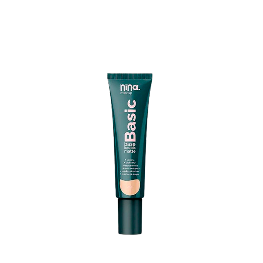 Base Líquida Hyaluronic Matte - Nina Make Up - (30ml) | Shopee Brasil