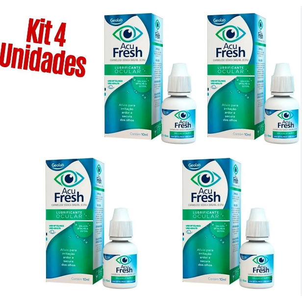 ACU FRESH 5MG/ML SOL OFT FR 10ML - (KIT 4 UNIDADES) | Shopee Brasil