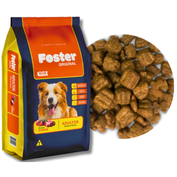 RAÇÃO FOSTER ORIGINAL 15KG LUPUS ALIMETOS | Shopee Brasil