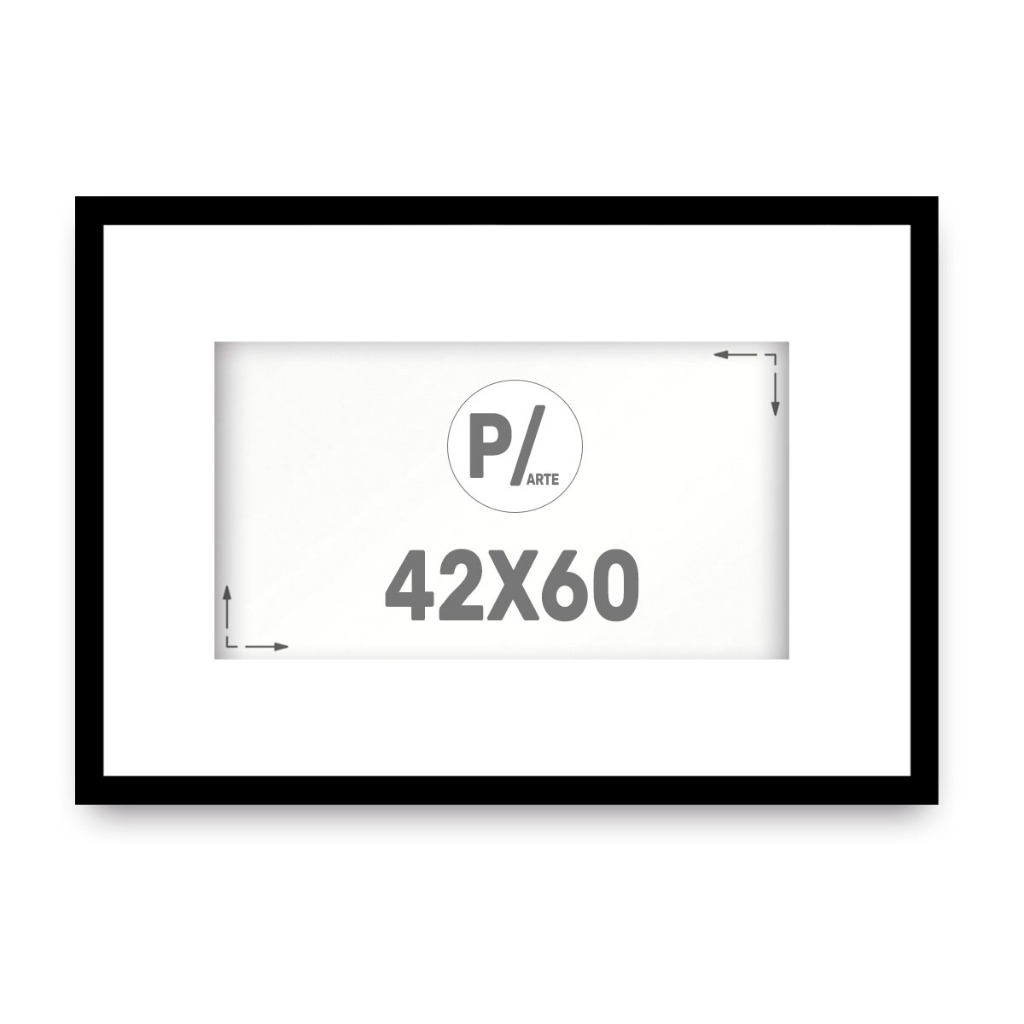 Moldura Para Poster Imagem Foto A2 42x60 Cm Com Paspatur | Shopee Brasil