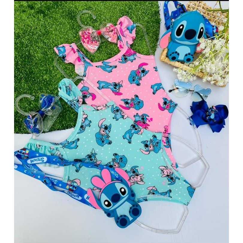 Maiô Infantil Stitch Lilo Body Menina Verão Moda Blogueirinha | Shopee ...