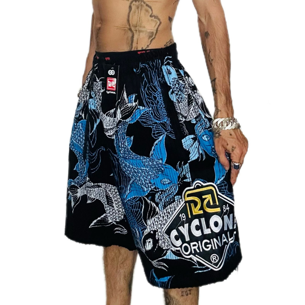 Bermuda Da Cyclone De Veludo Preta Dragon | Shopee Brasil