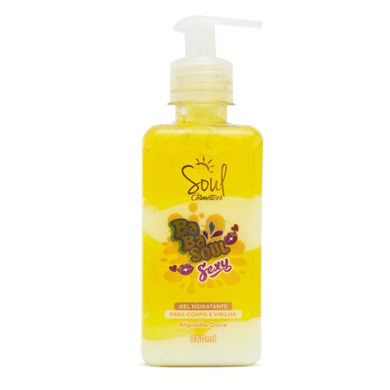 Gel hidratante Soul para corpo e virilha algodão doce | Shopee Brasil