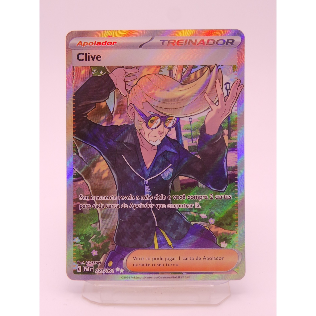 Carta Pokémon Treinador Clive (227/091) Original 2024 Nova | Shopee Brasil