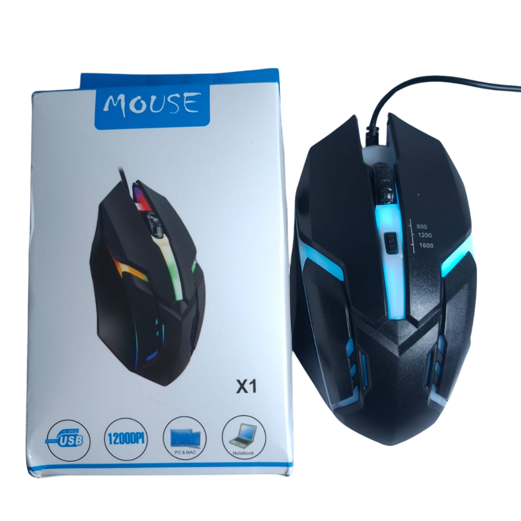Mouse Gamer 1600dpi Com Fio Usb Led Rgb Profissional Para Jogos Pc ...