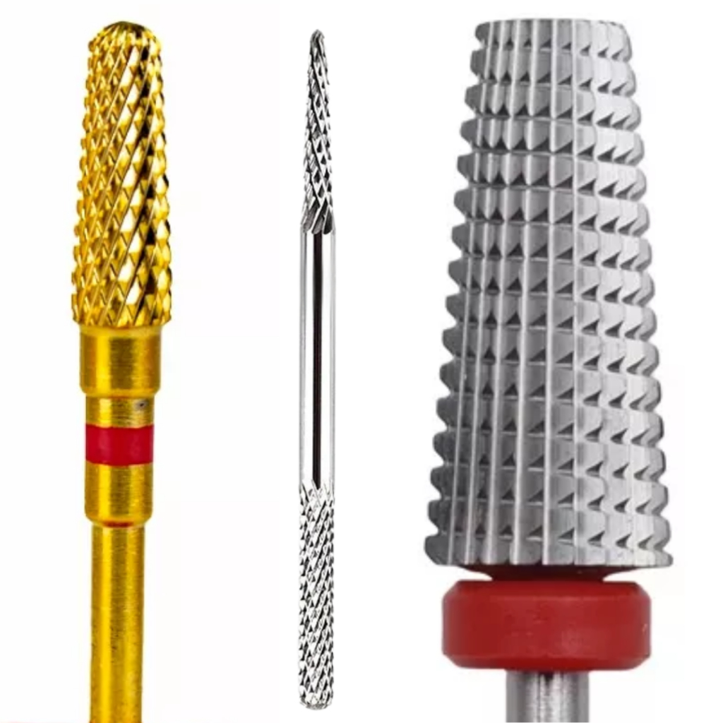 Kit 3 Brocas Tungstênio Profissional Unha Gel Porcelana Nail Art Broca ...