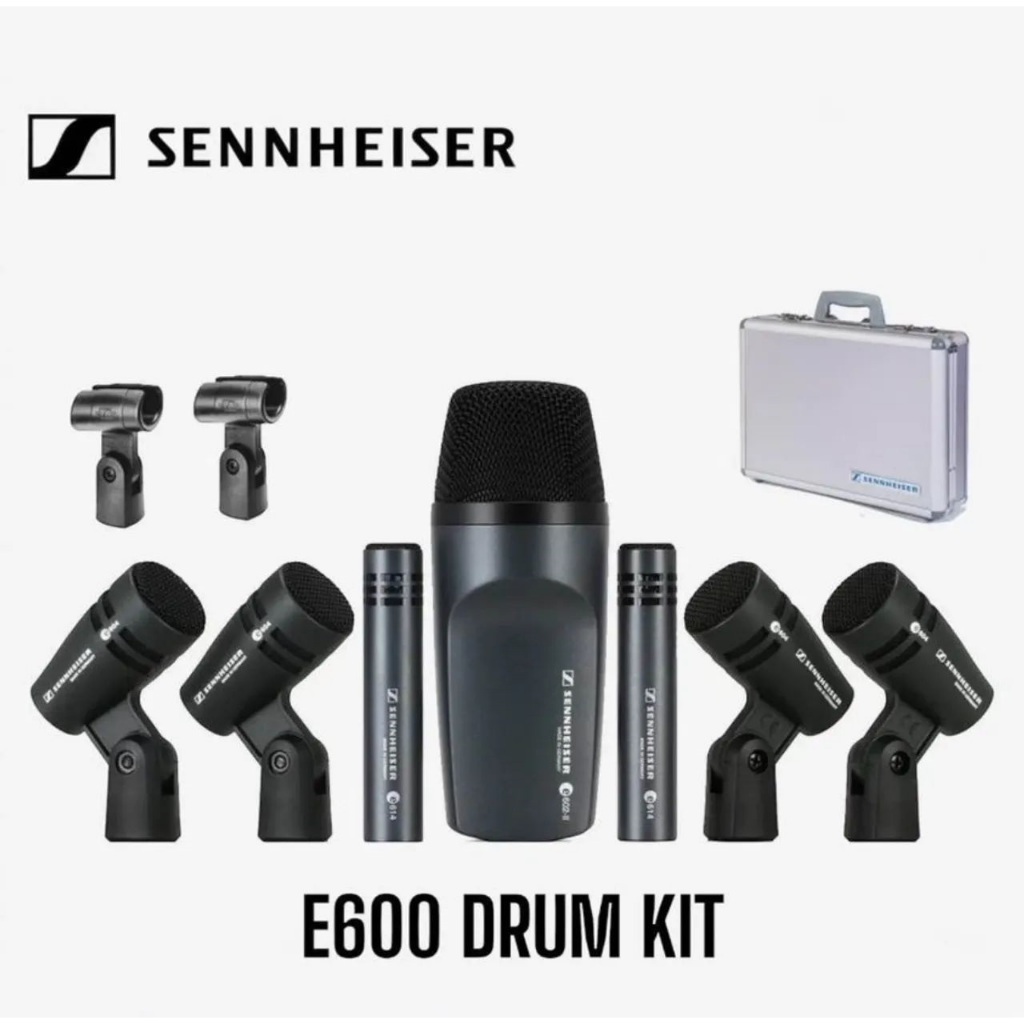 Kit De Microfones Para Bateria Sennheiser E600 Com Case | Shopee Brasil