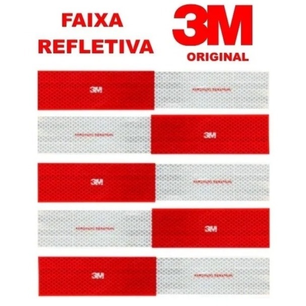 KIT 20 FAIXA REFLETIVA LATERAL 3M ORIGINAL PARA CAMINHAO ONIBUS VAN ...