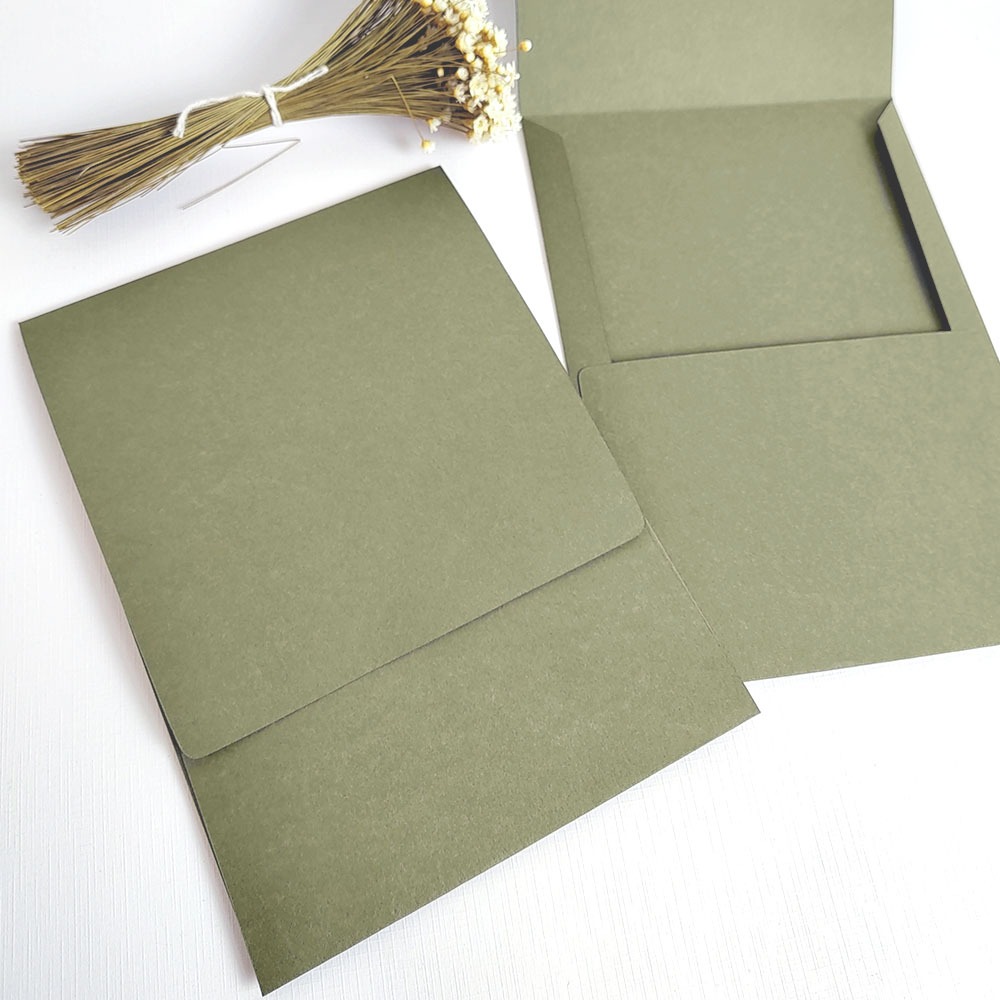 75 Envelopes VERTICAL ABA RETA 15,5 x21,5 cm VERDE OLIVA 240G | Shopee ...