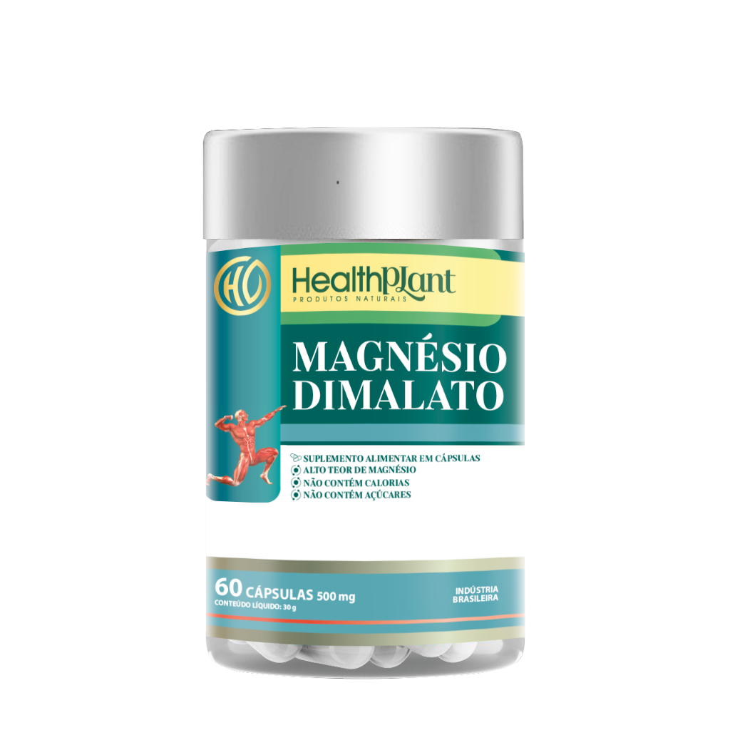 Suplemento Alimentar Magnésio Dimalato 500mg (60 cápsulas) - Health Plant | Shopee Brasil