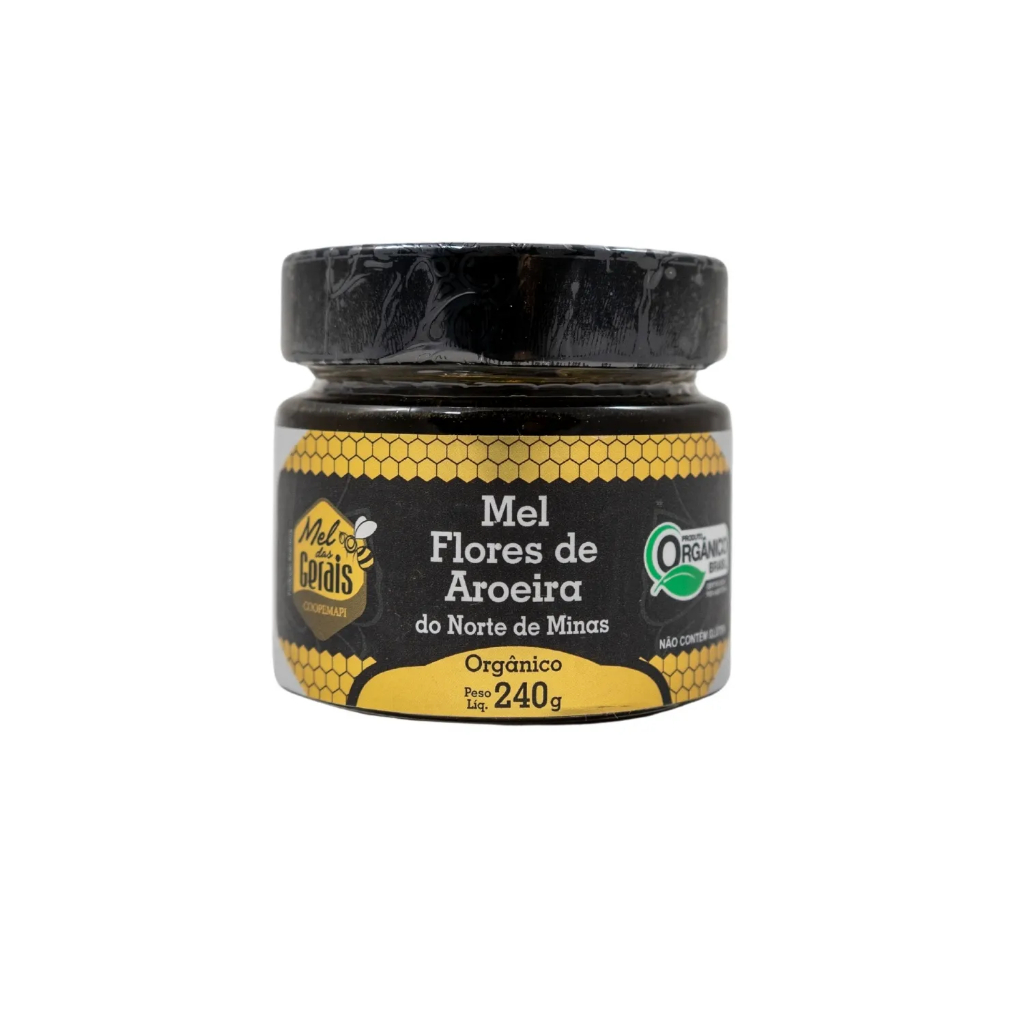 Mel Especial Orgânico Florada Aroeira - Do E Ig - Mel das Gerais - Pote de vidro 240g | Shopee ...